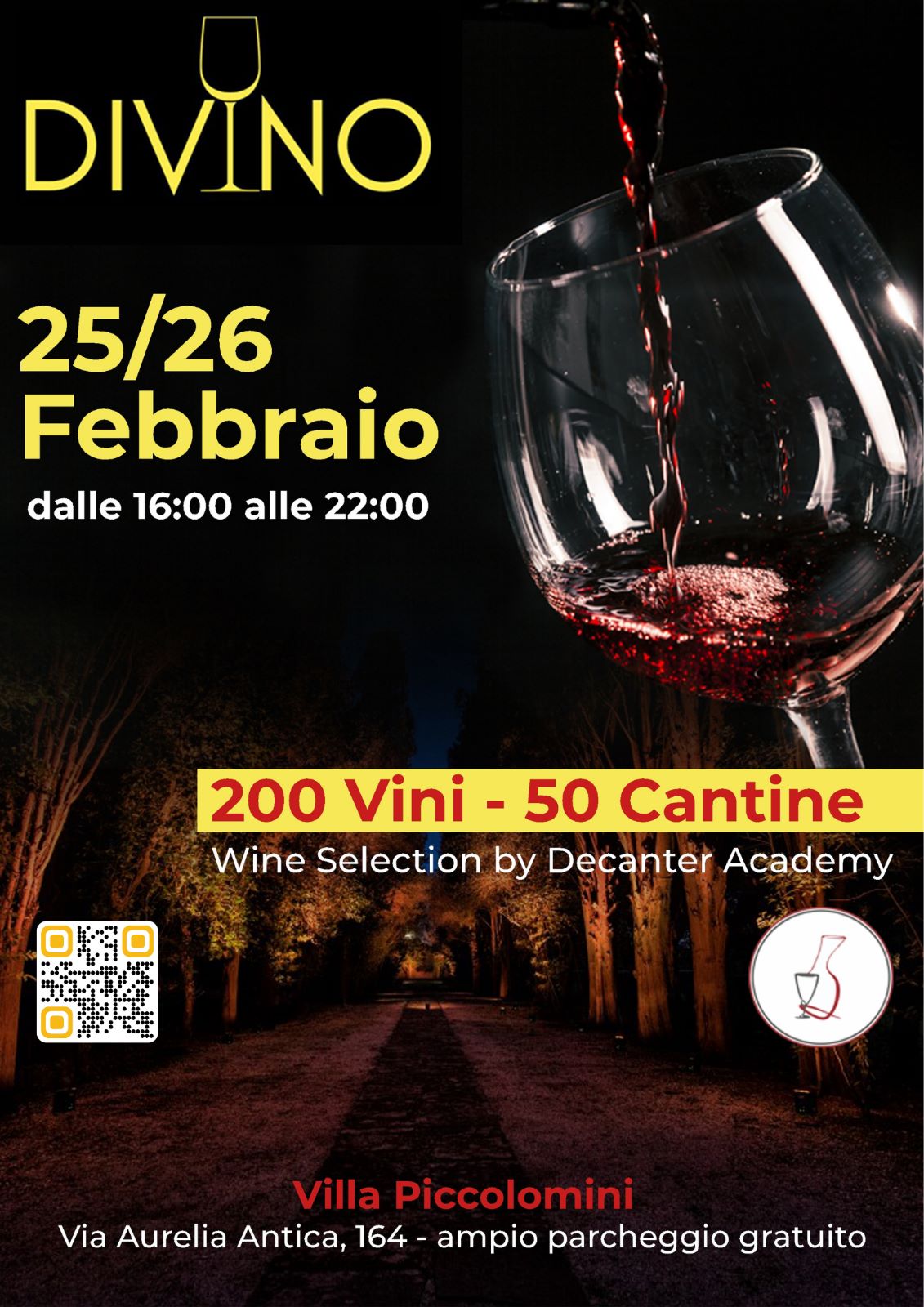 diVino,25-26 febbraio Villa Piccolomini Food&Wine - Tiburno.tv